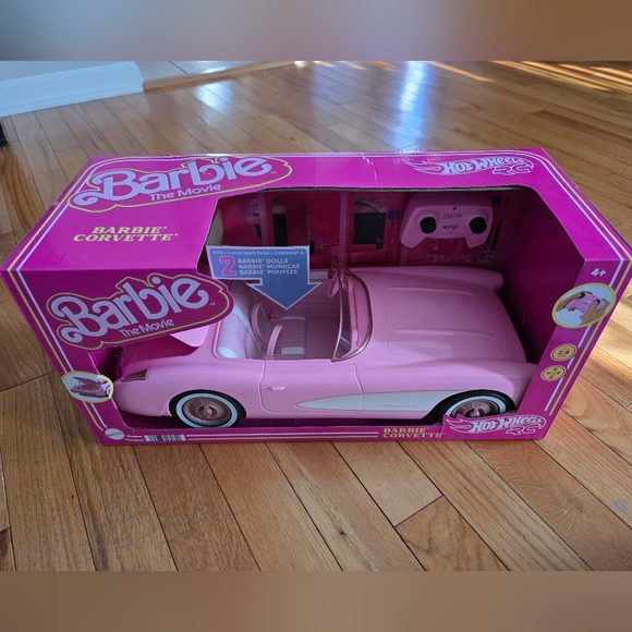 Barbie | Toys | Barbie Pink Corvette Convertible Remote Control Toy Car ...
